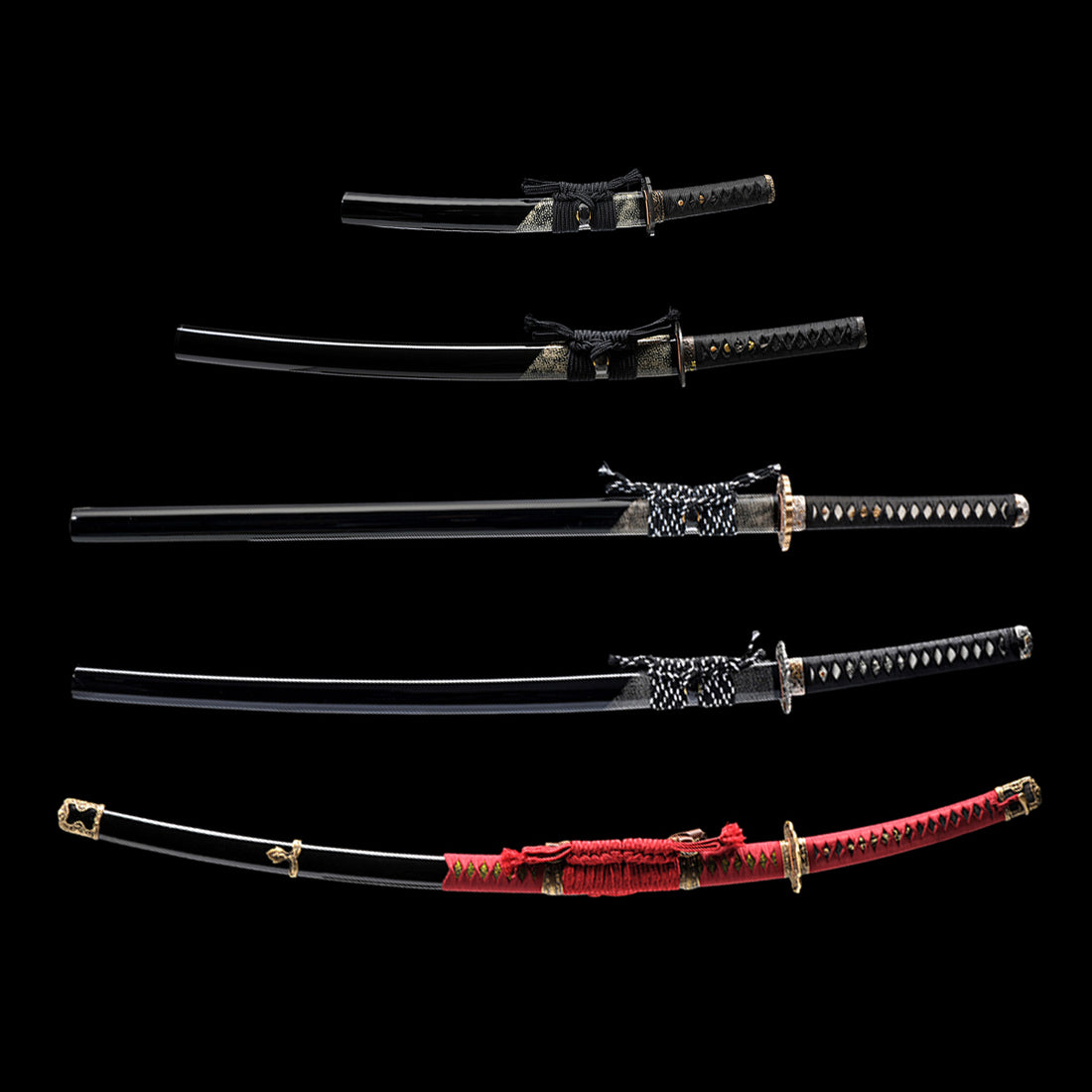 True Katana – Handmade T10 High Carbon Steel Blade – Black – High ...